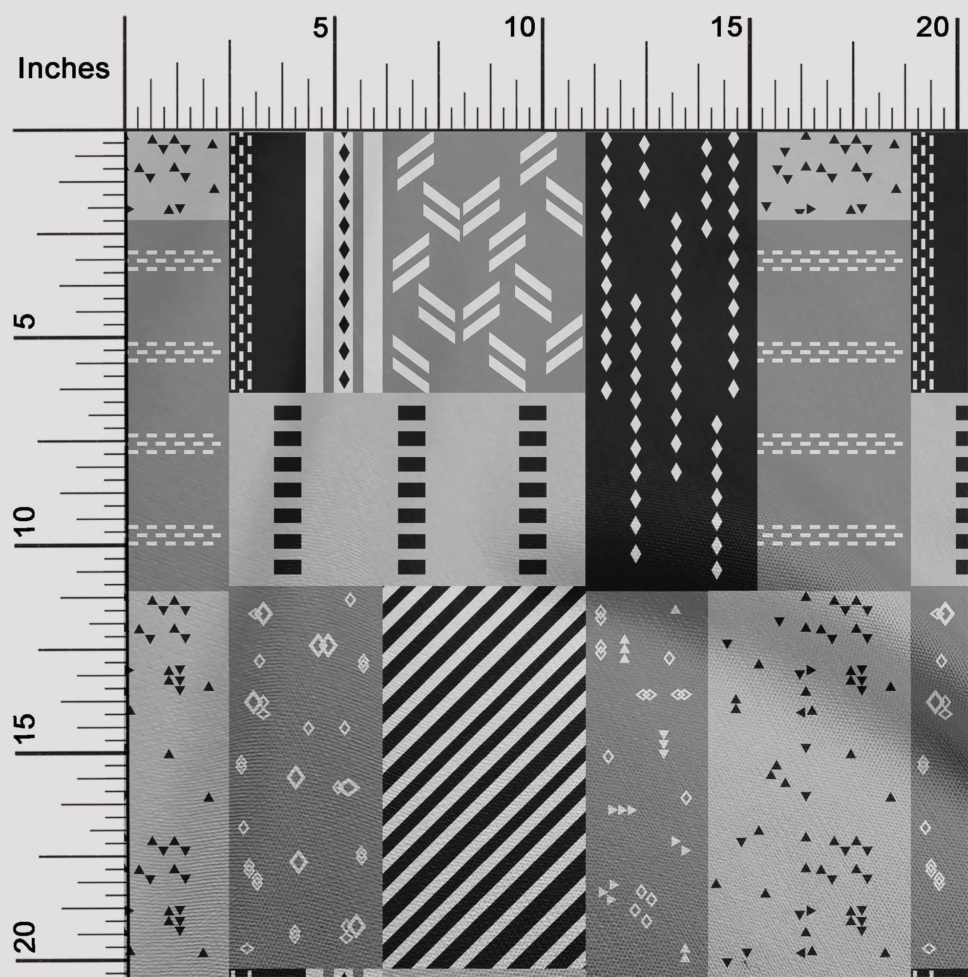 oneOone Organic Cotton Poplin Twill Fabric Patchwork Geometric Fabric ...