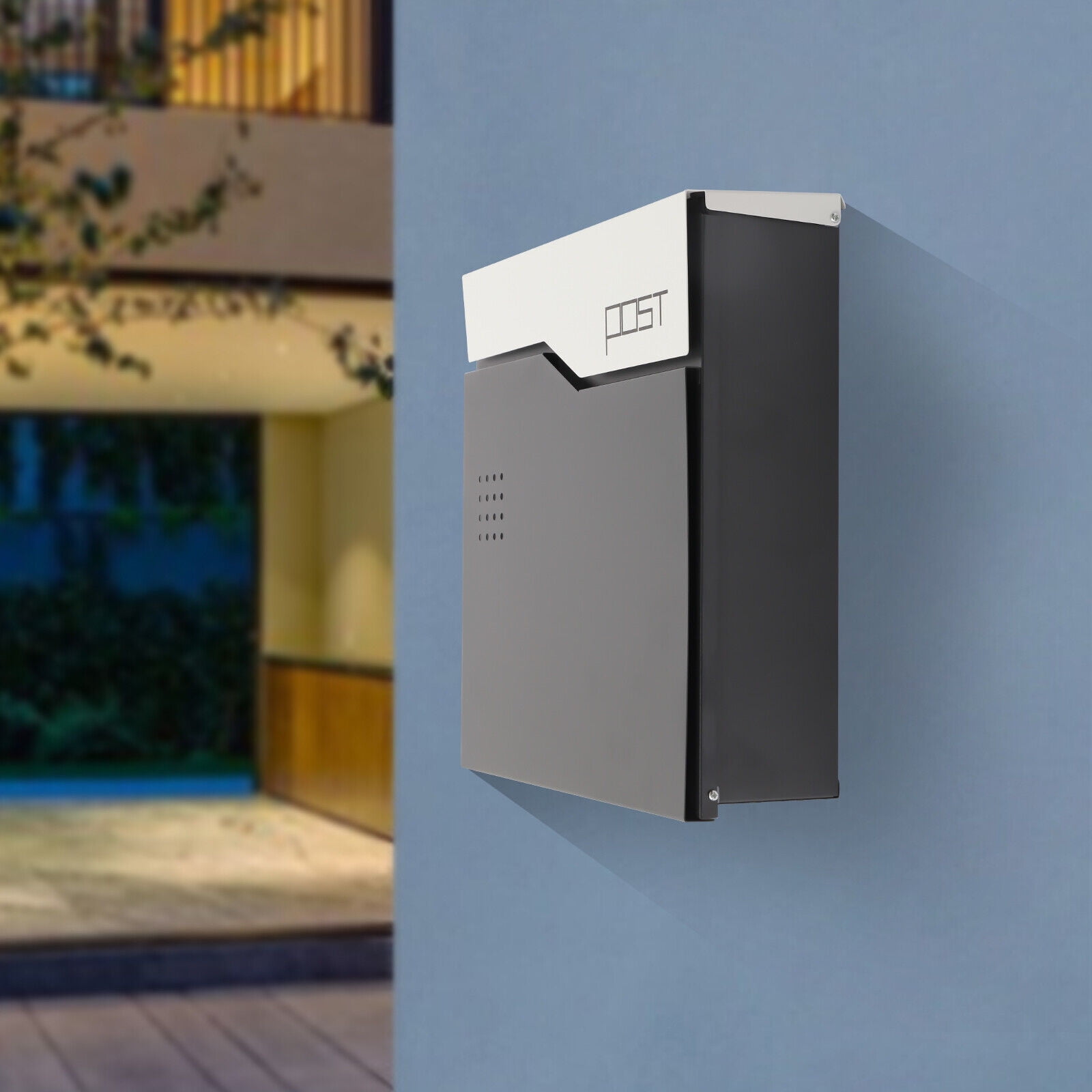 Stainless Steel Wall Mounted Mail Letter Post Box Villa Outdoor ...