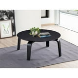 Omax Decor Mod Round Shape Mid-Century Wood Coffee Table in Black ...