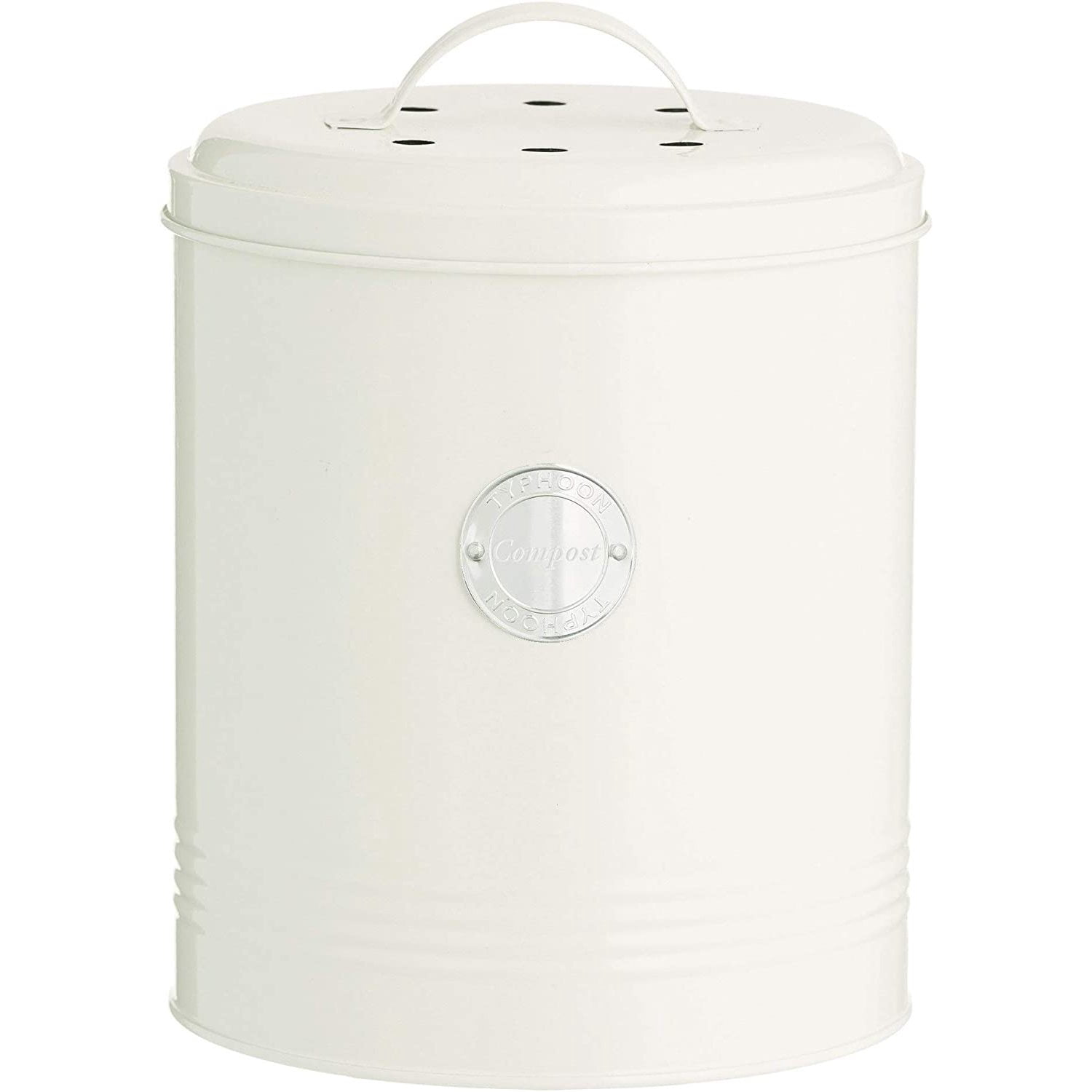 CintBllTer Compost Caddy with Carbon Filters, Steel, 2.5 Litre, Cream ...