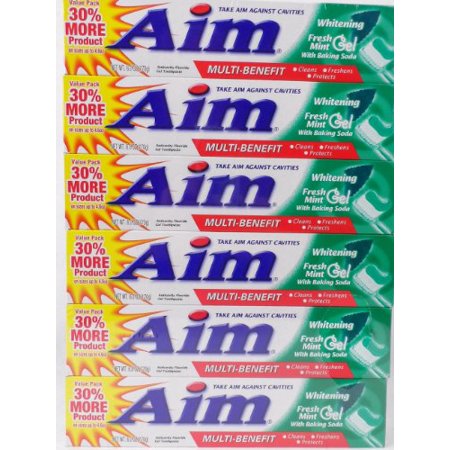 Aim Toothpaste 6 oz Tube (pack of 6) Fresh Mint gel | Walmart Canada