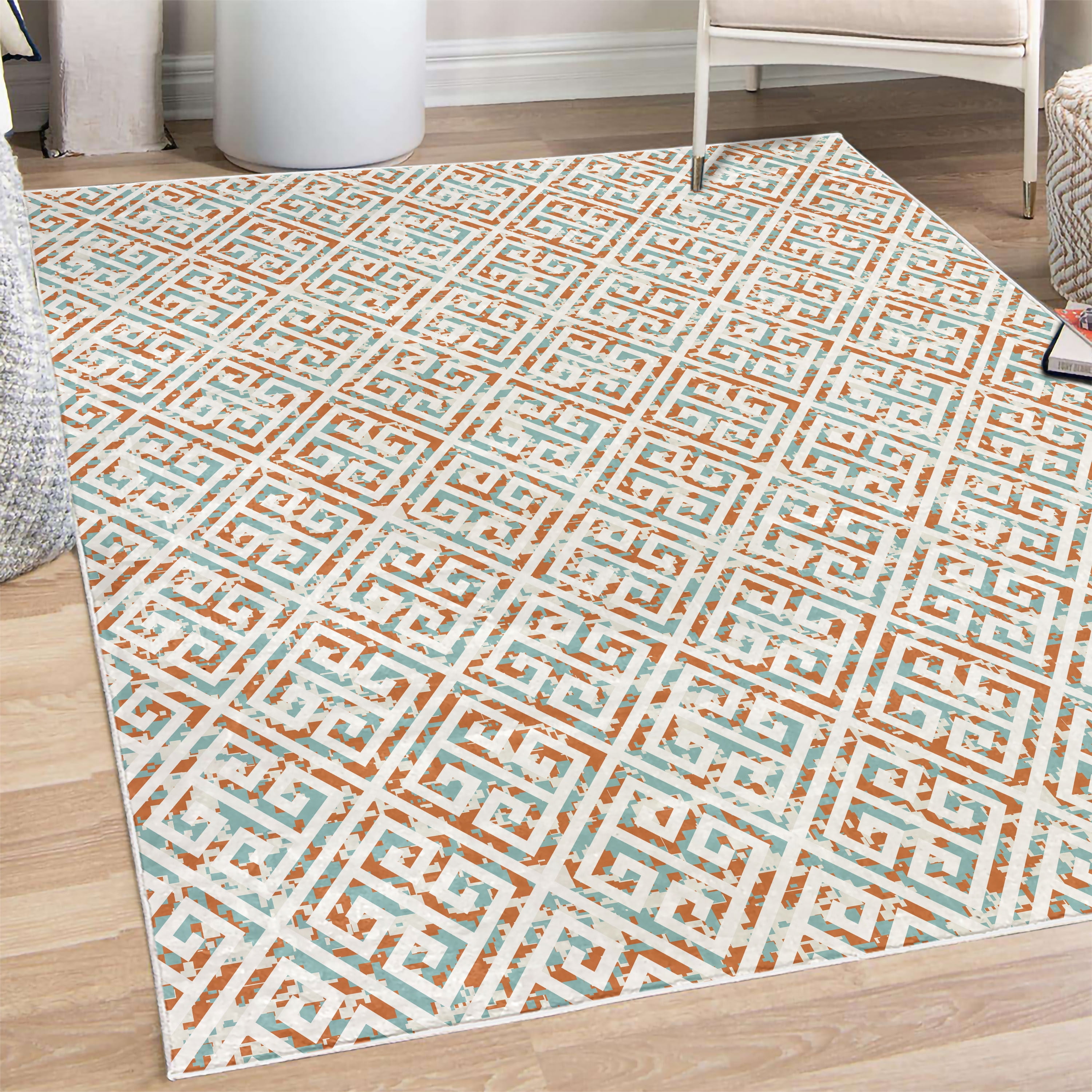 Greek Decorative Rug, Tile Mosaic Design Pattern in Antique Meander and ...