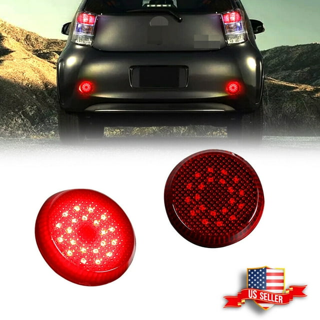 GTINTHEBOX LED Red Rear Bumper Reflectors Tail Brake Lights For Toyota ...