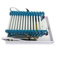 Techtongda Blue Retractable Pull-Down Attic Ladder, Aluminum ...