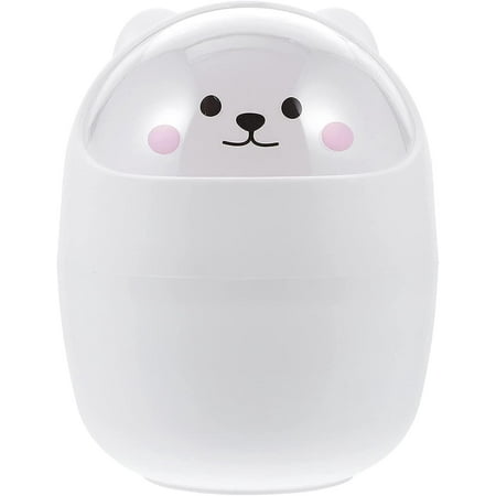 JOYWEIDesktop Mini Trash Bin Cute Mini Trash Can With Lid Countertop ...