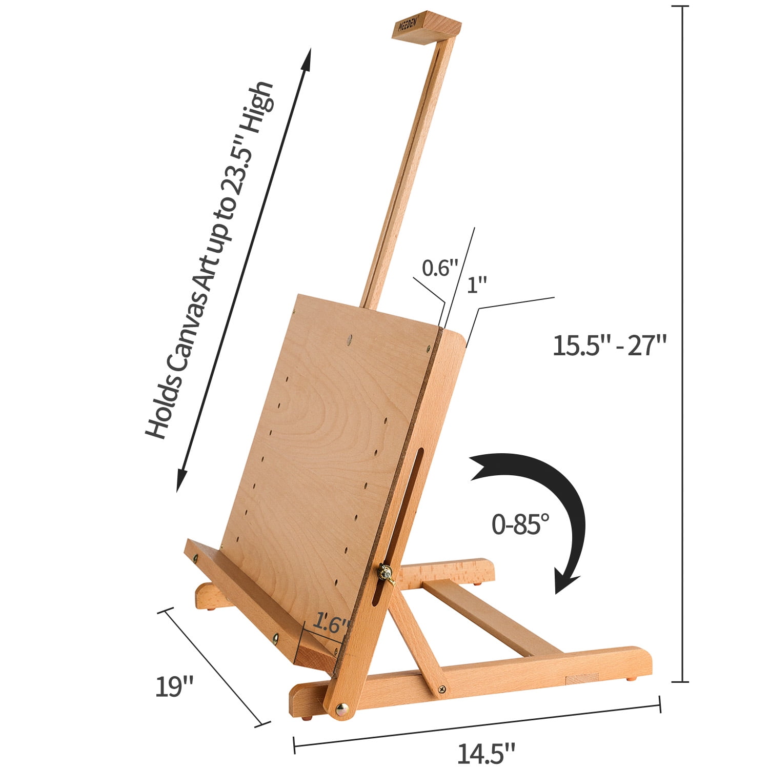 Wooden Painting Easel DNAMYJME Wooden Tabletop Artist Easel ...