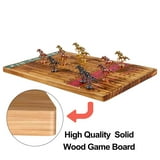 Grhonior Horse Racing Board Game Thickened Wood Finish Line Horse Race ...