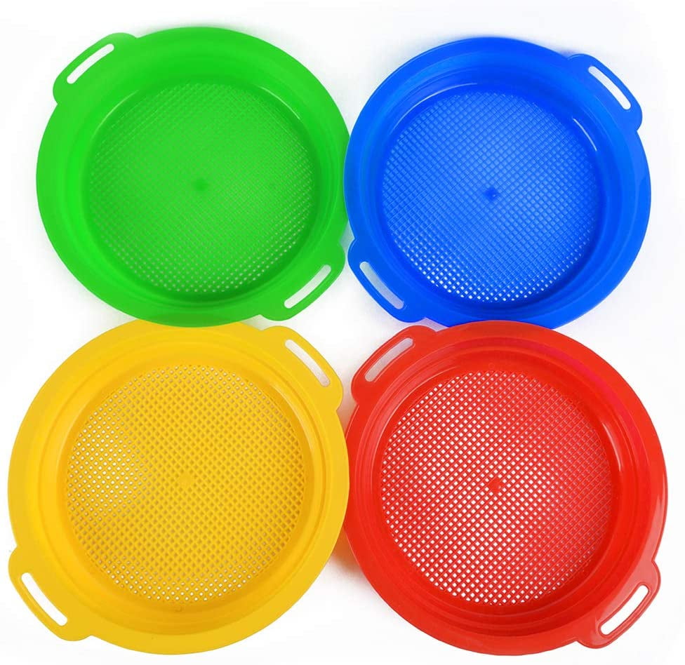 Heavy Duty Beach Sand Sifter Sieves Toys, Beach Toy Sets Kit Gear ...
