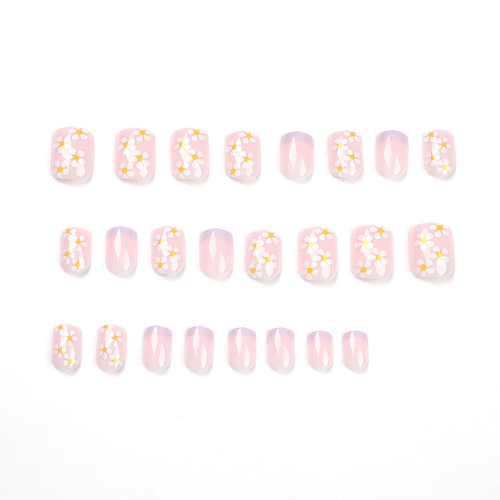 Thsue Acrylic Fake Nails Removable Nail Pieces Daily Wear Artificial ...