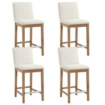 Guyou 26" Counter Height Bar Stools Set of 4, Modern Linen Upholstered Barstools, Rustic ...