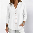 COMVALUE Womens Button Down Shirts Spring Summer Casual 3/4 Sleeve ...
