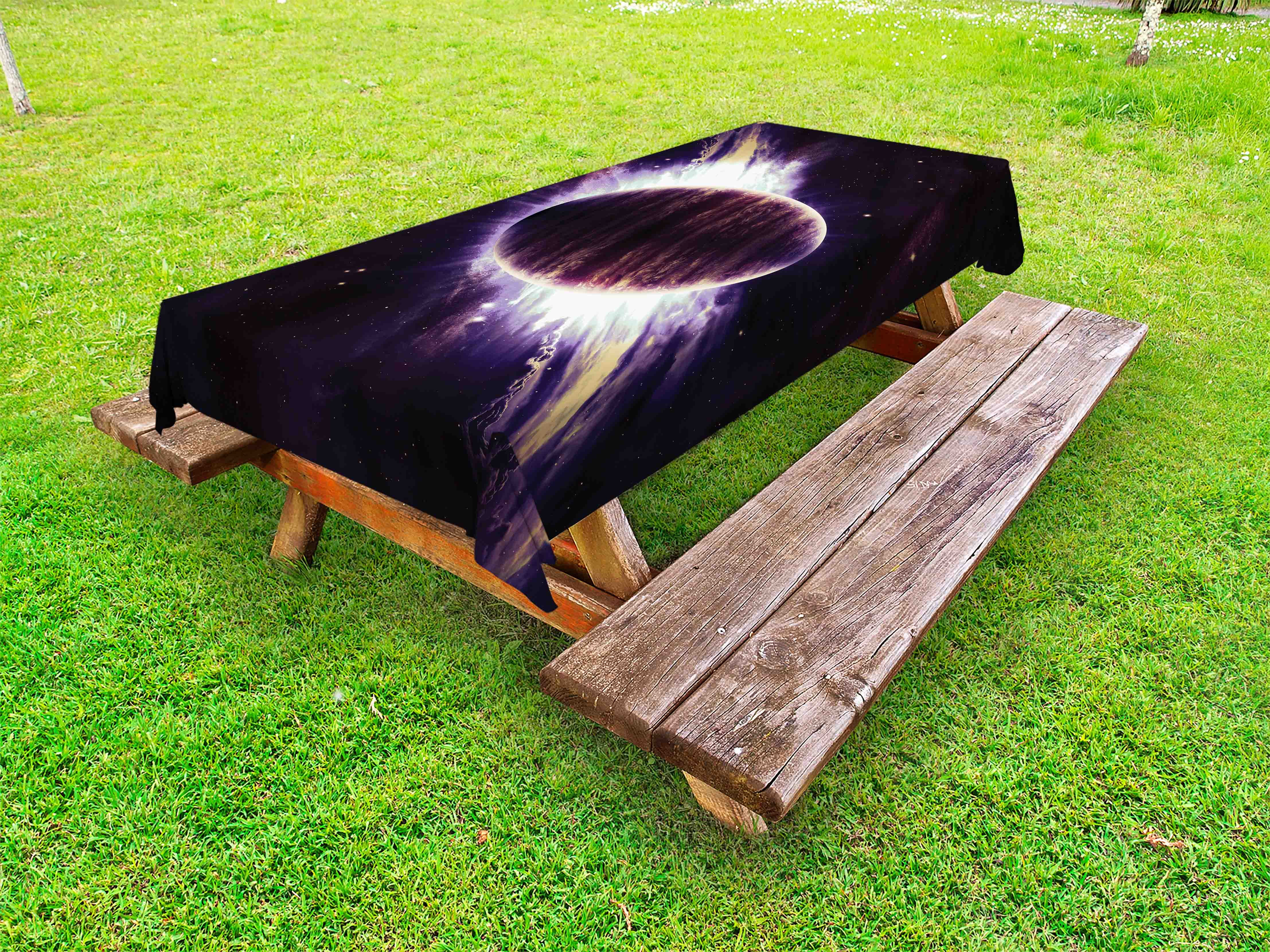 Galaxy Outdoor Tablecloth, Trippy Planet in Cosmos Mystic Spiral in ...