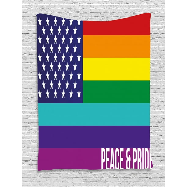 Pride Decorations Tapestry Mixed Flag Design American And Lgbt Gay