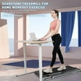 GEARSTONE Compact 2 in 1 Folding Treadmill, Under Desk Electric Jogging ...