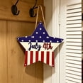 4th of July Decorations Wooden Hanging Signs, Patriotic Round Wall ...