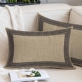 Brown Geometric Pillow Covers 24x36 Inch Cal King Size, Black Greek Key ...