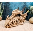 Ebros Jurassic Beowulf Elder Dragon Head Skull Realistic Fossil Statue ...