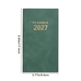 2027 Daily Planner Portable Notebook Green 6.8X3.7 Inches 95g 1 Pack ...