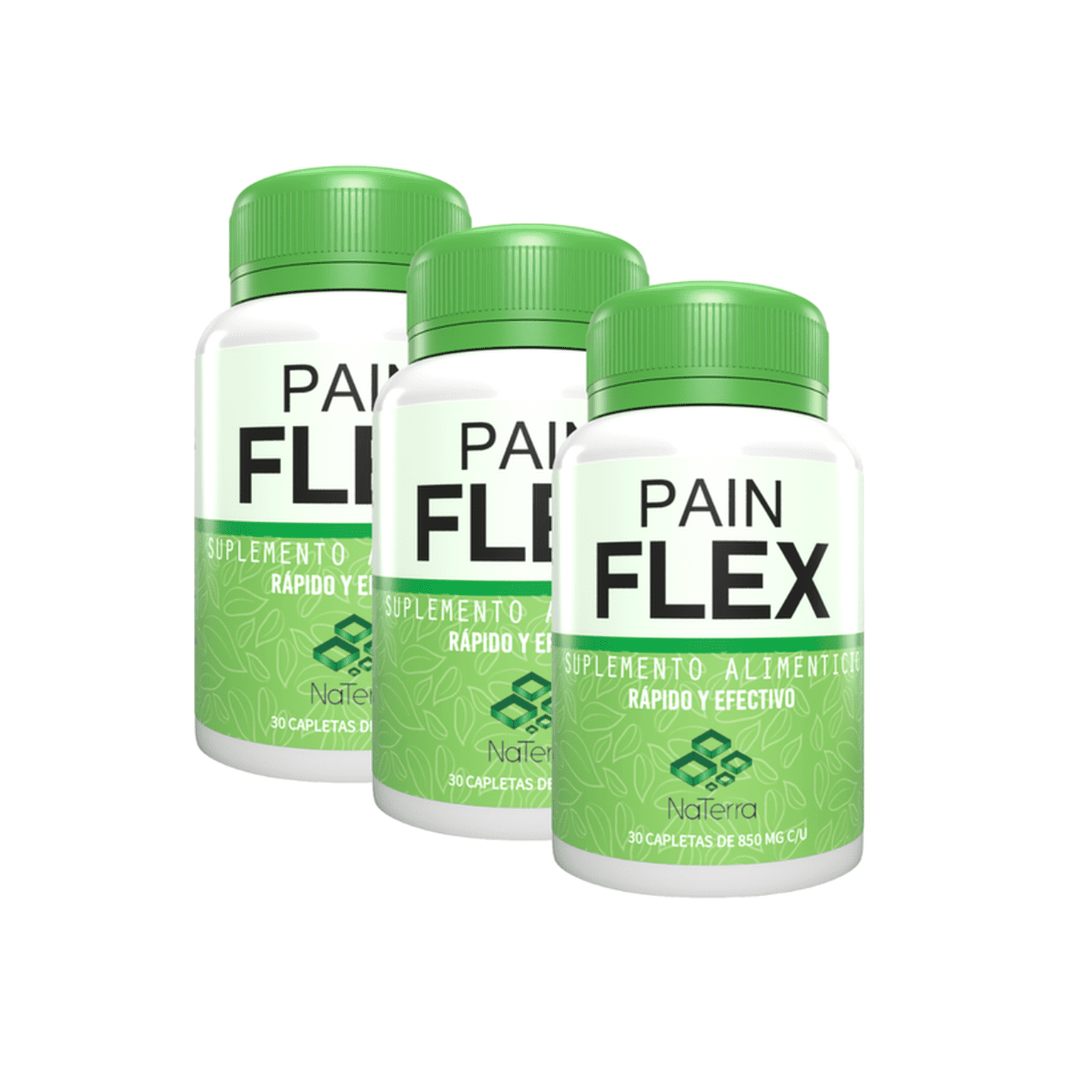 Pack de 3 Pain Flex 30 cápsulas NaTerra negro | Walmart en línea