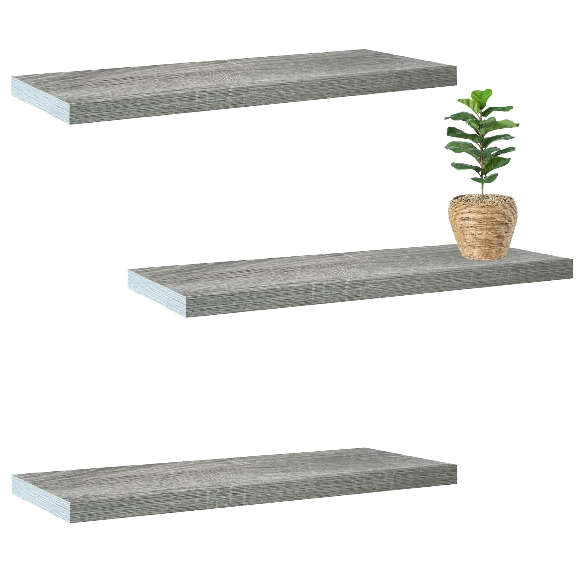 Click here for Jessar - Set Of 3 Floating Wall Shelves  31.5 X 9.... prices