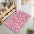 2x3ft Area Rug,Cute Cartoon Pig Pink Buffalo Plaid Washable Large Rugs ...