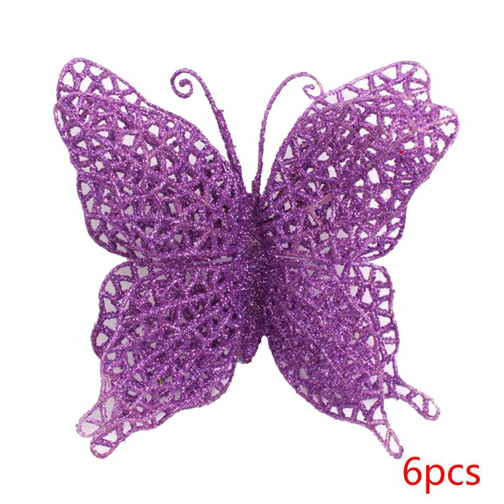 Rinhoo 6pcs 8cm Lifelike Artificial Plastic Butterfly Ornaments ...