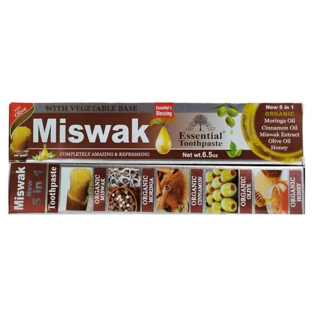 Essential Miswak Toothpaste Organic Vegan Fluoride Free 6.5oz - Walmart.com