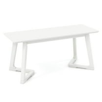 HomeStock Lakefront Luxury Outdoor Dining Bench White , Modern Bench ...
