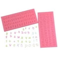 Mini Uppercase Lowercase 26 English Letters Numbers Silicone Mold ...