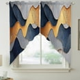 Abstract Impressionist Style Swag Curtain Valance for Window 2 Panels ...