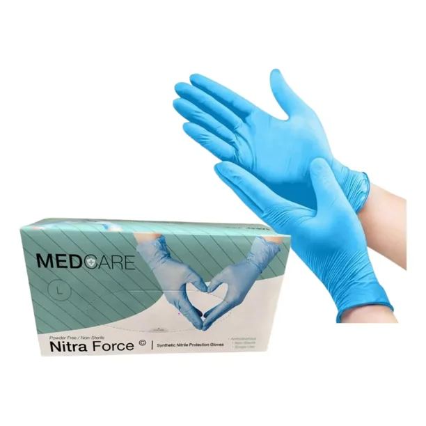 Guantes De Vinil Nitrilo Libre De Látex Y Polvo Azul 200 Pz Talla ...