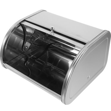 Oak Roll-Top Bread Box with Drawer - Walmart.com