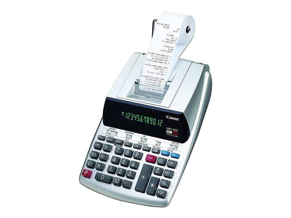 Calculadora con impresora Canon MP11DX-2, 12 digitos, 4.3 líneas por ...