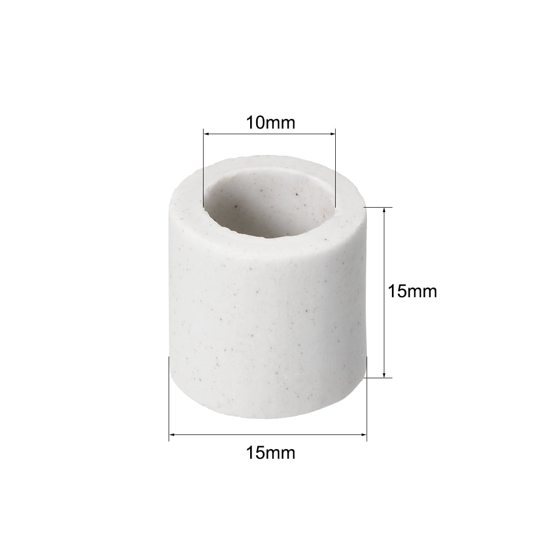 10mm Dia Ceramic Insulation Tube Single Bore Porcelain Insulator Pipe ...