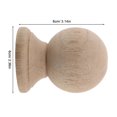 CRILSTYLEO 2 Pcs Beige Round Wood Finials, Decorative Wooden Post Caps ...