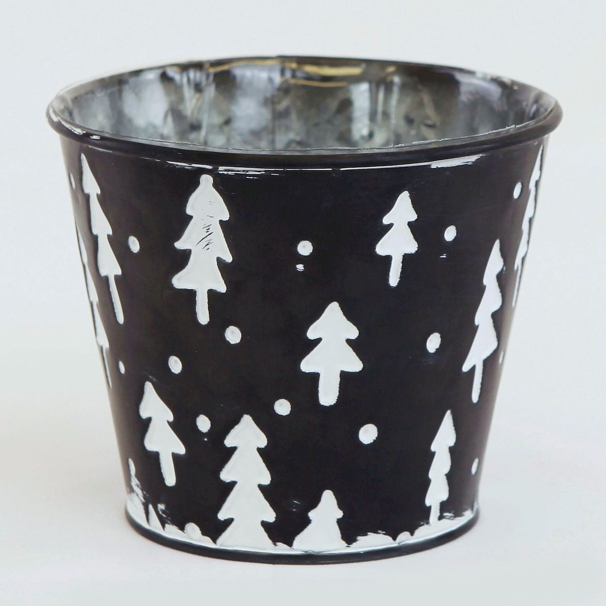 Black With White Trees Planter - Walmart.com