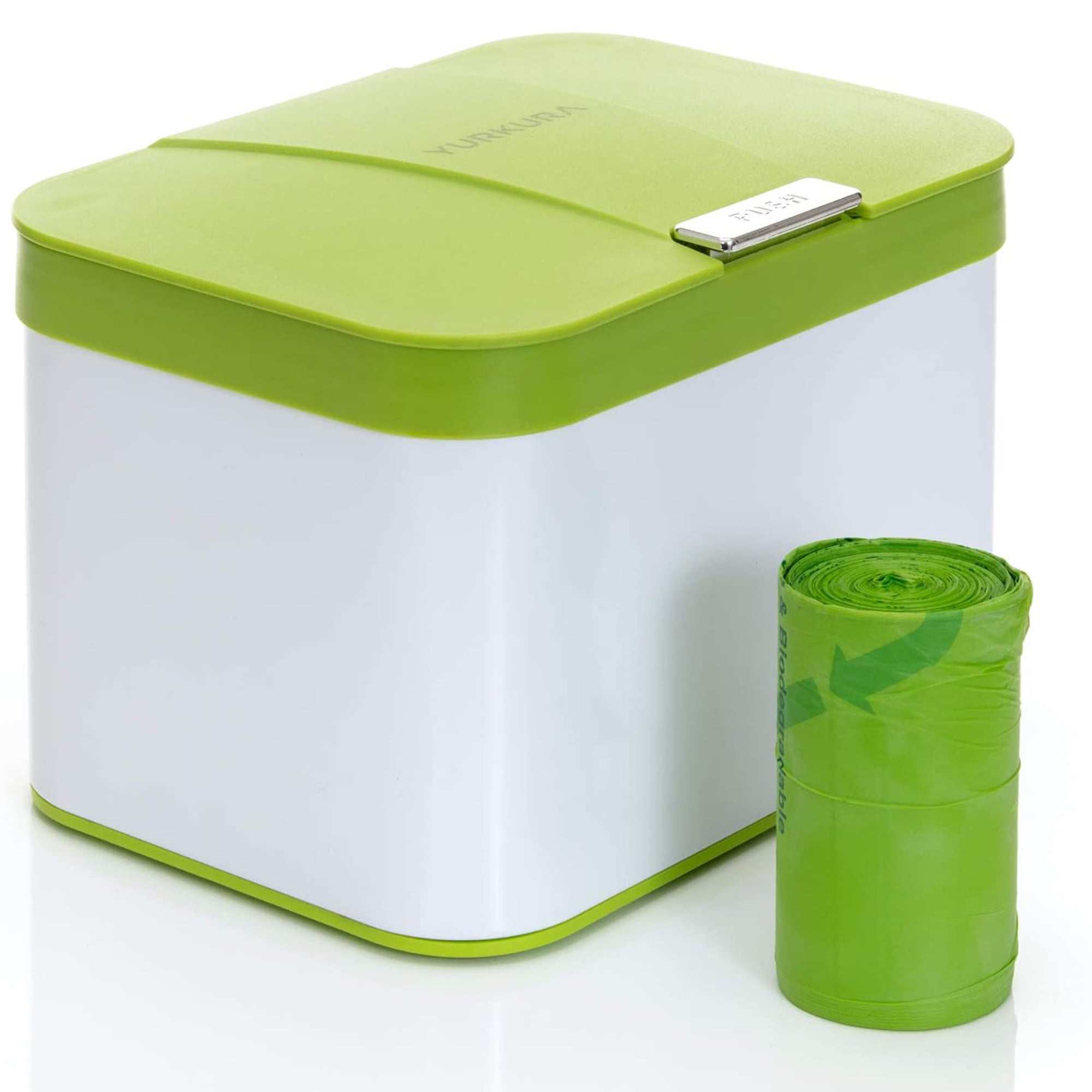 YURKURA Kitchen Compost Bin for Countertop Indoor Food Waste Bucket ...