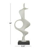 DecMode White Polystone Abstract Sculpture - Walmart.com