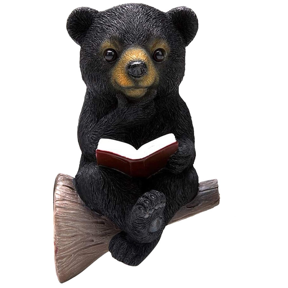 Garden Bear Sculpture Bear Shape Solar Light Garden Bear Statue Outdoor ...
