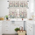 Color Floral Kitchen Curtains Valances 3 Piece Set, Watercolor ...
