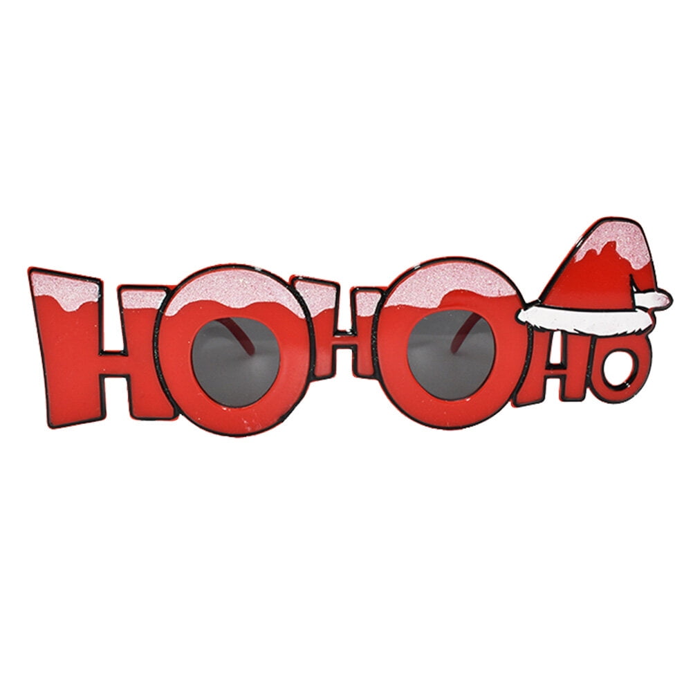 OUNONA Christmas Glasses HO HO HO Sunglasses Unisex Party Funny ...