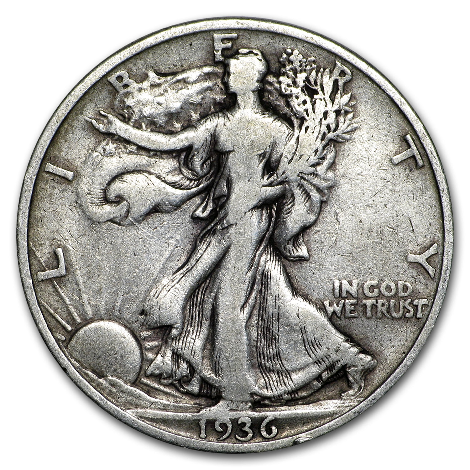1936 Walking Liberty Half Dollar VG VF Walmart Walmart 1936-walking-liberty-half-dollar-vg-vf-walmart-walmart