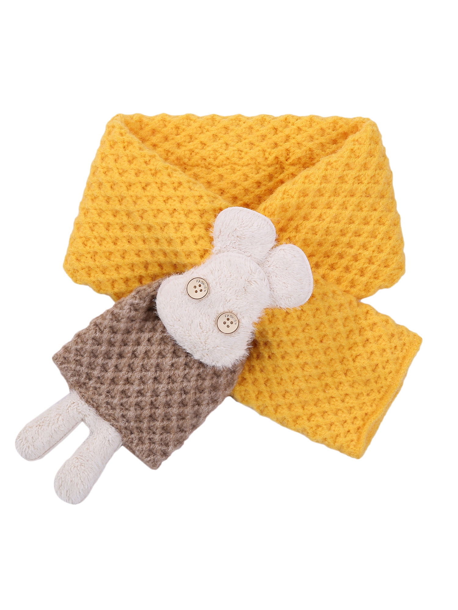 Seyurigaoka Toddlers Warm Scarf, Cartoon Color Matching Knitted ...
