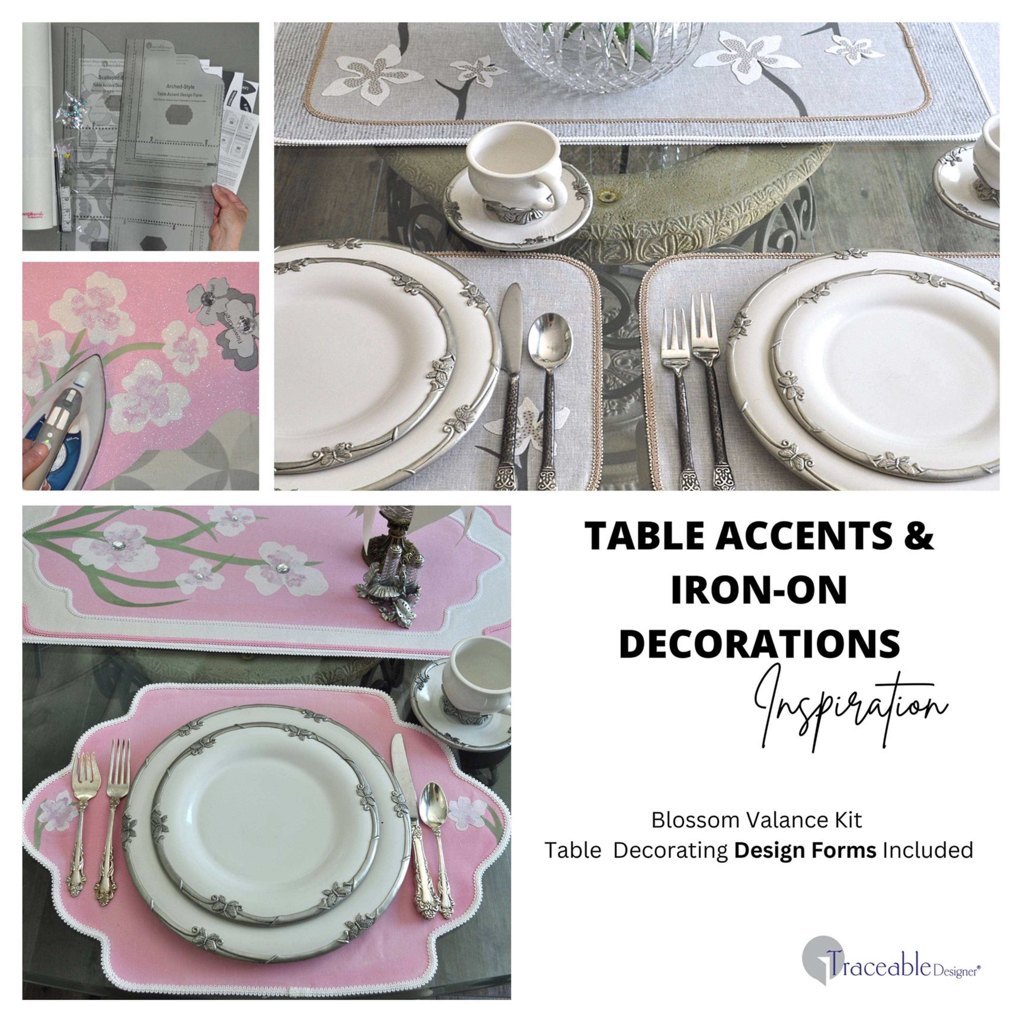 DIY Home Decor, Reusable Traceable Custom Table Decorating Templates ...