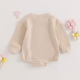 Boys Embroidered Letter Long Sleeve Bodysuit Snap Crotch Romper Piece ...