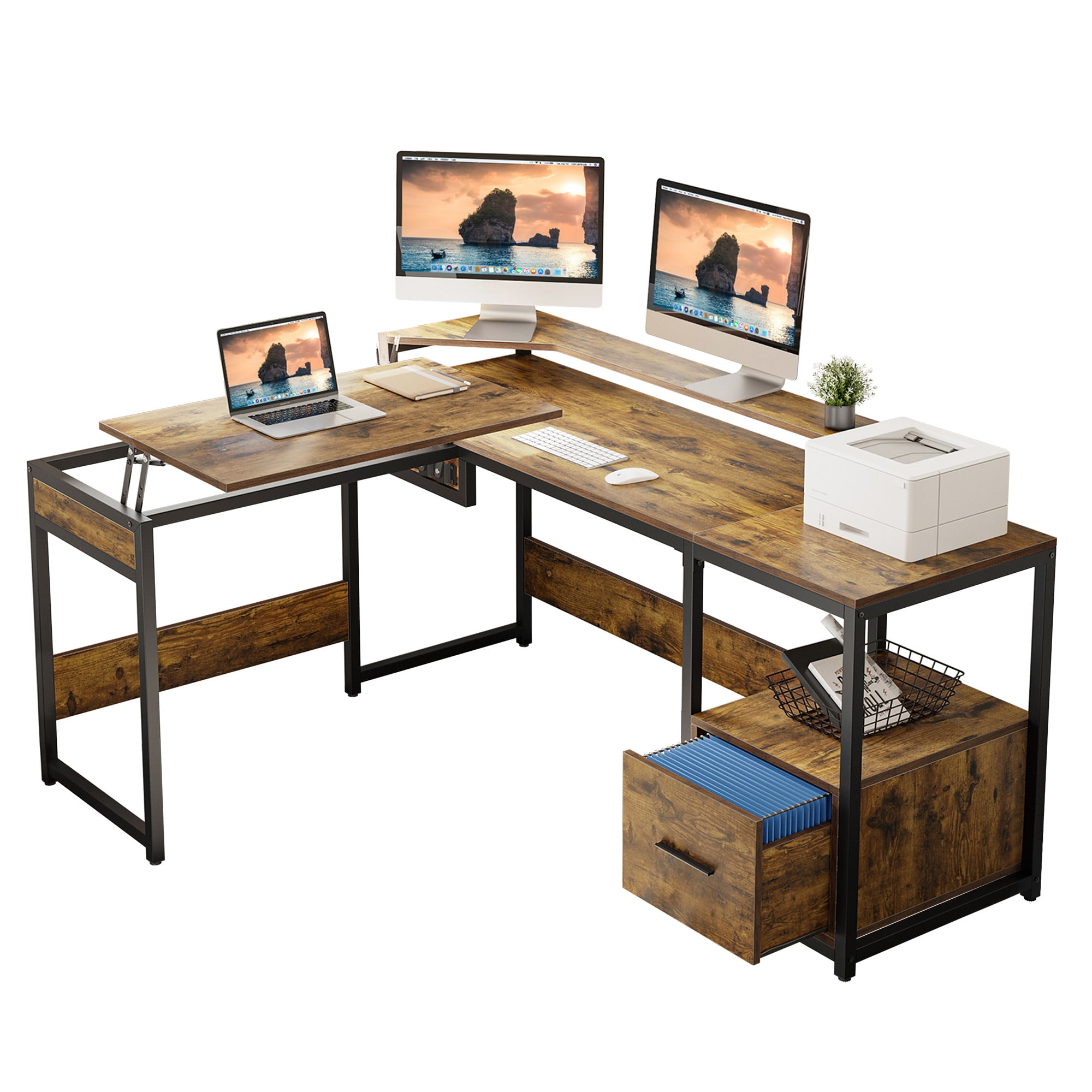 Dowler l shaped desk store