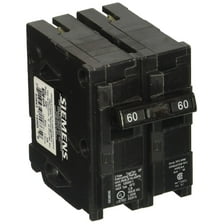 Siemens Q24030Ct2 Circuit Breaker, One 30 Amp, One 40A Double Poles ...