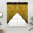 Abstract Stereo Cube Swag Curtain Valance for Window 2 Panels Modern ...