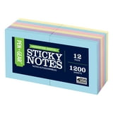 Pen+Gear Sticky Notes 12 Pack, 3in. x 3in., Pastel Colors - Walmart.com