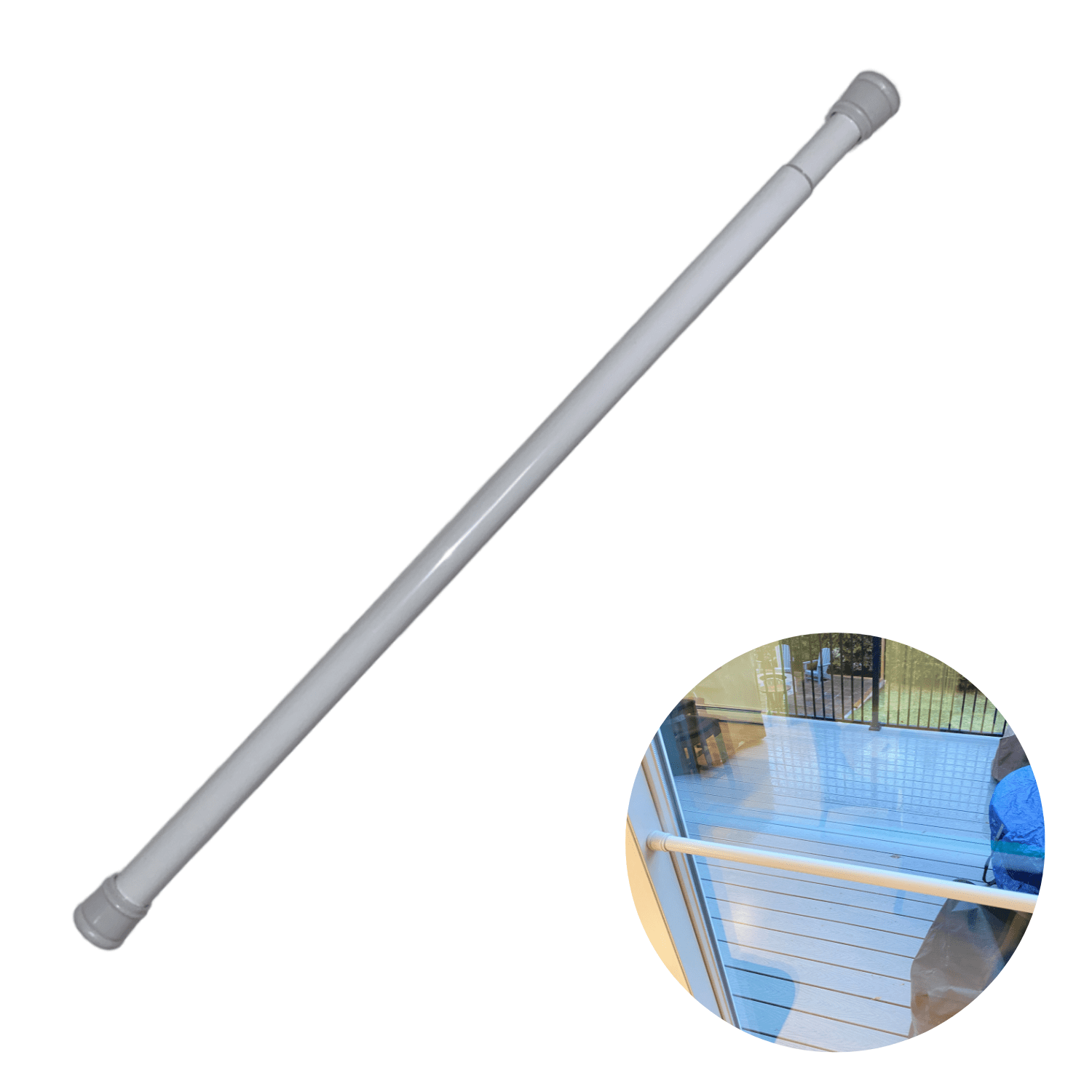 Evelots Sliding Door Security Bar-Adjustable Patio/Porch Anti-Theft ...